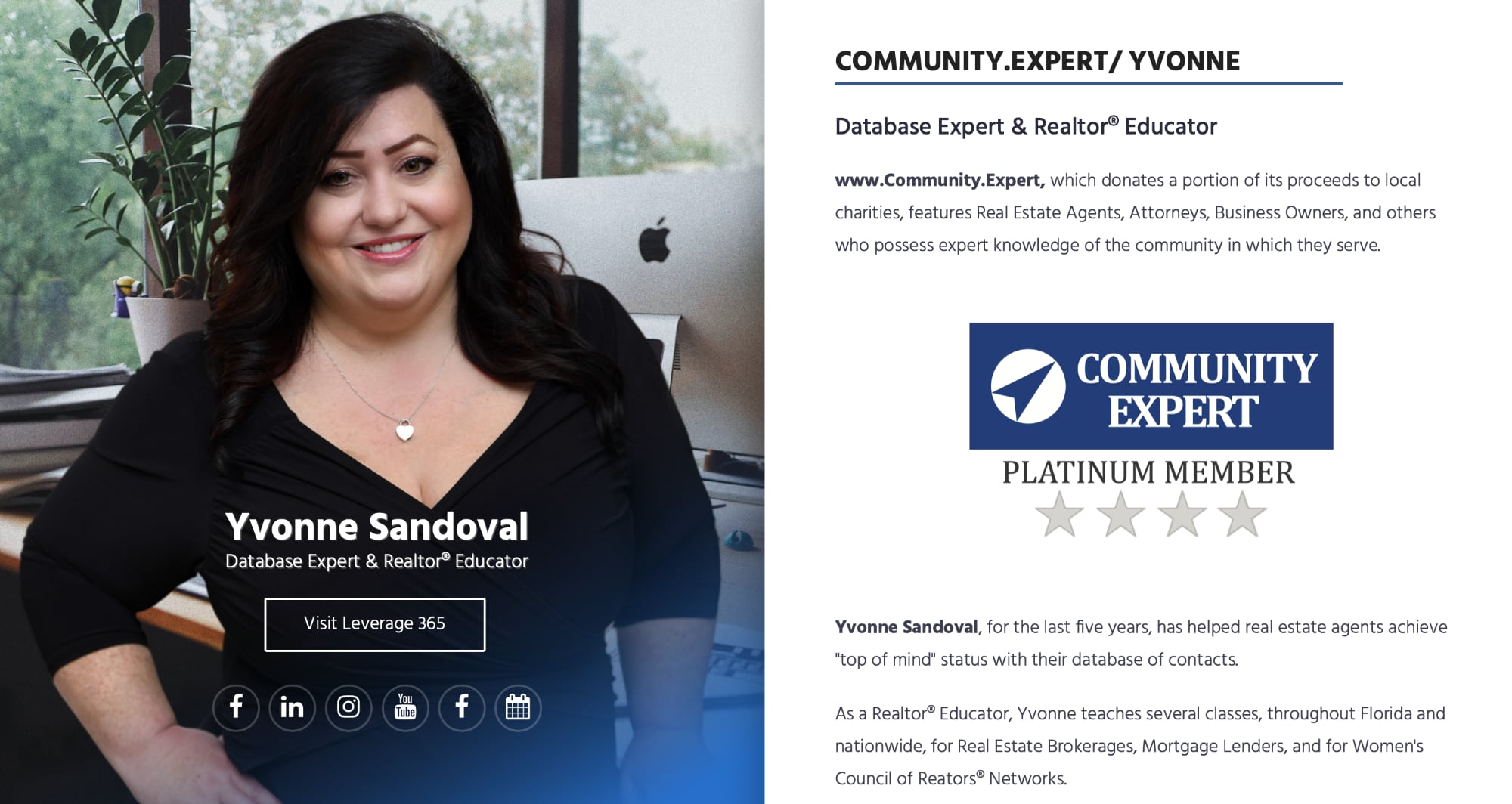 www.Community.Expert - Yvonne Sandoval, Business Coach and Realtor ...